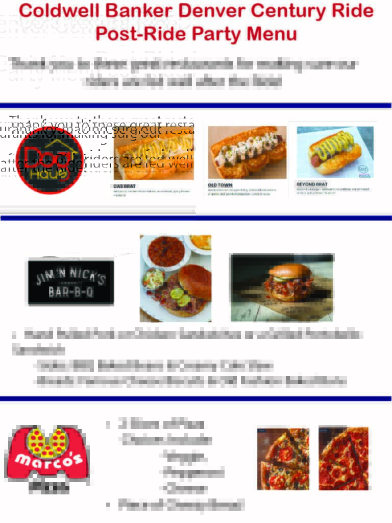 Ride Information - Denver Century Ride